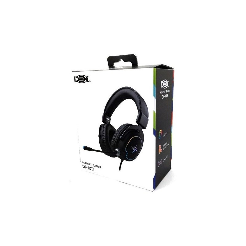 HEADSET C/ MICROFONE GAMER DEX MOD DF-103 - eDonato