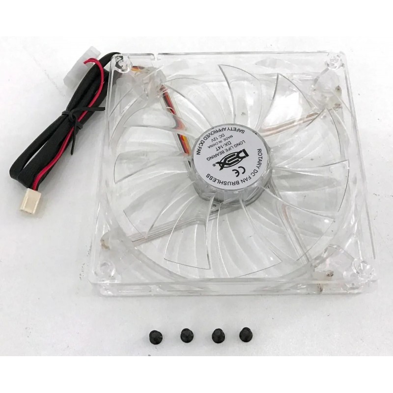 COOLER P/ GABINETE DEX 14X14 MOD DX-14T LED BRANCO - eDonato